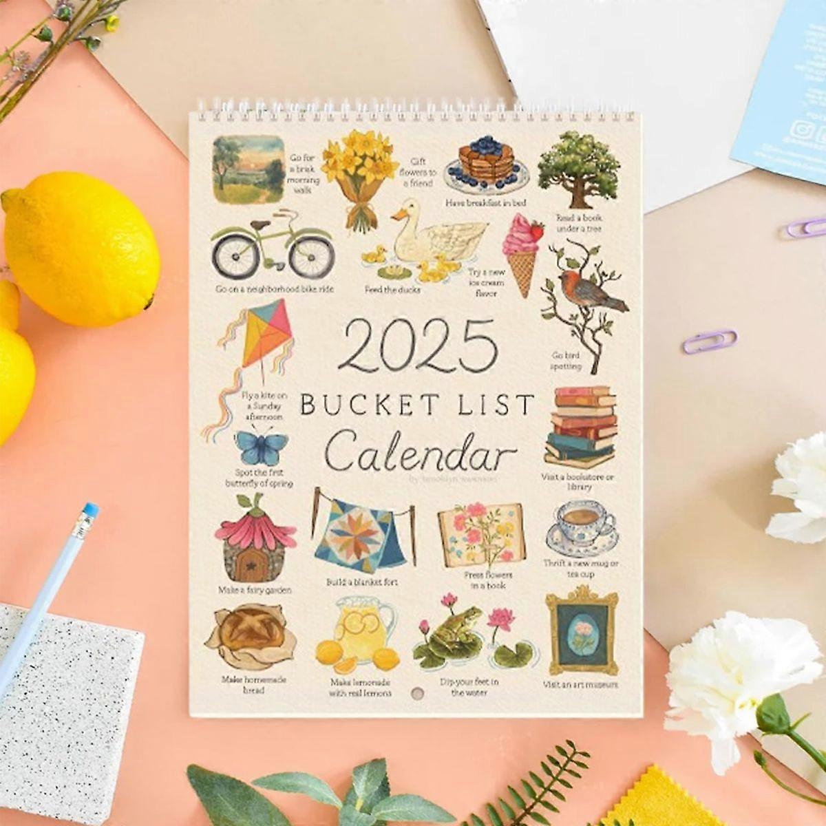 2025 Bucket List Calendar, 2025 Bucket List Calendar, The 2025 Wish ...