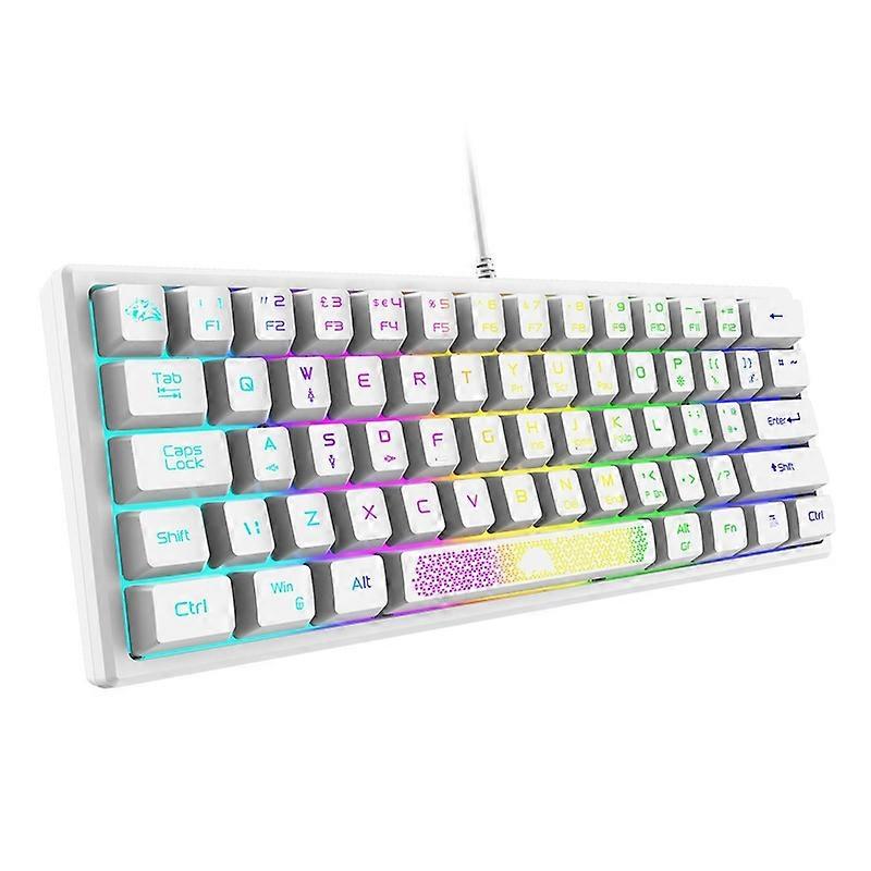 ZIYOU LANG K61 62 Keys RGB Lighting Mini Gaming Wired Keyboard, Cable ...