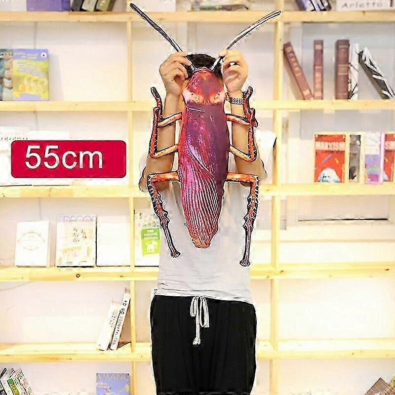 Vivid 3D Simulation Cockroach Plush Cushion Prank Props Insect Nap Toy ...