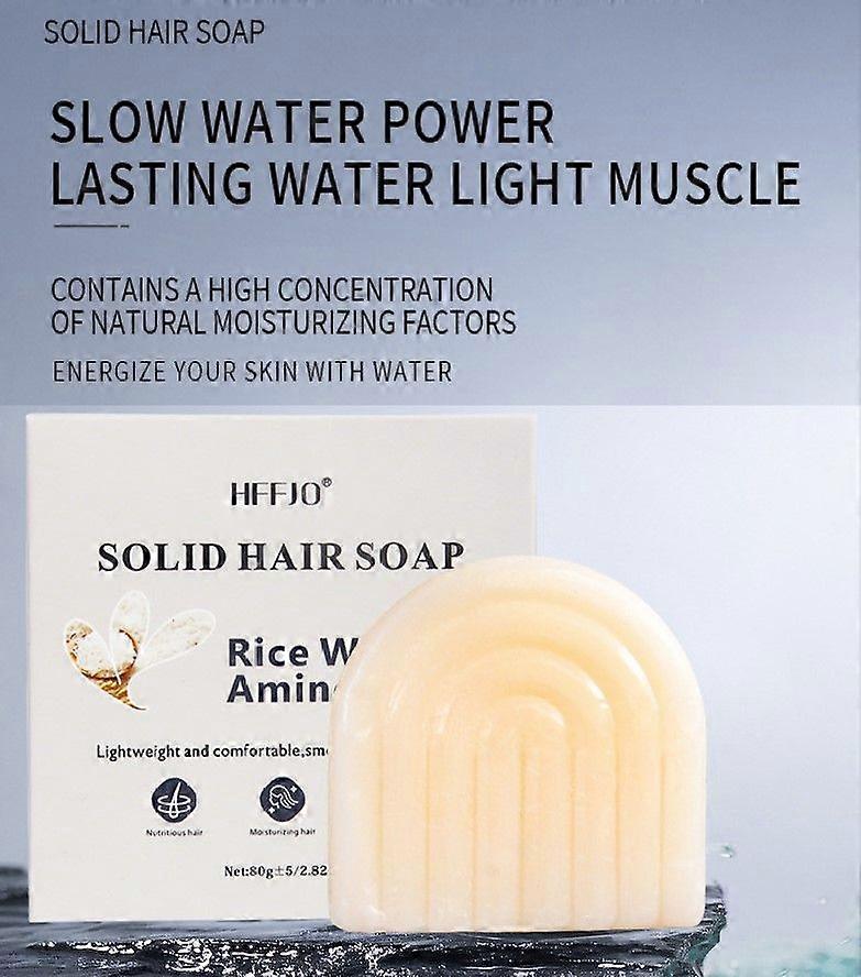 Rice Water & Protein Shampoo Bar for Thinning Hair - Volume Solid Rice ...