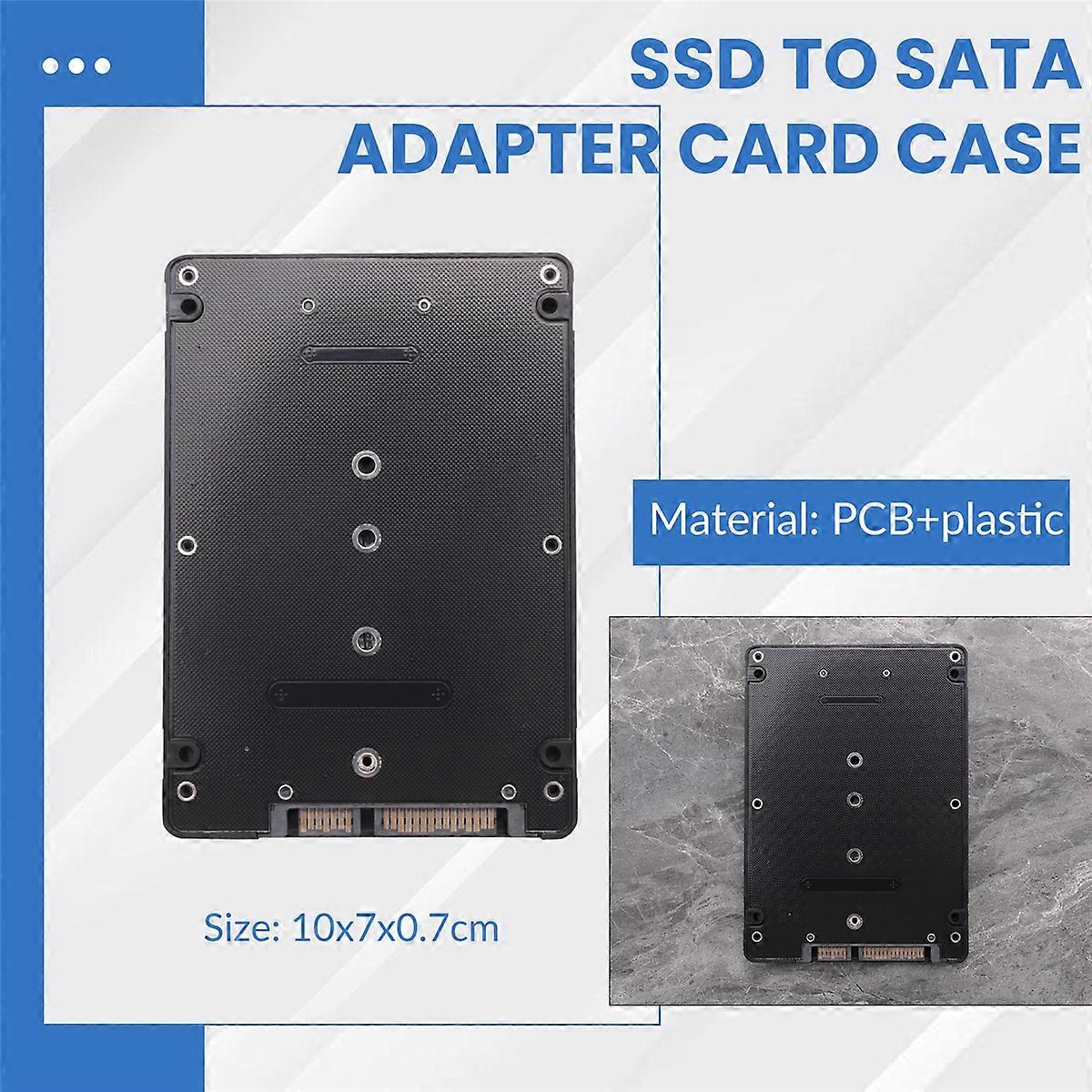 M.2 NGFF to 2.5 Inch SATA SSD/MSATA to SATA Adapter Card Case (B Key ...