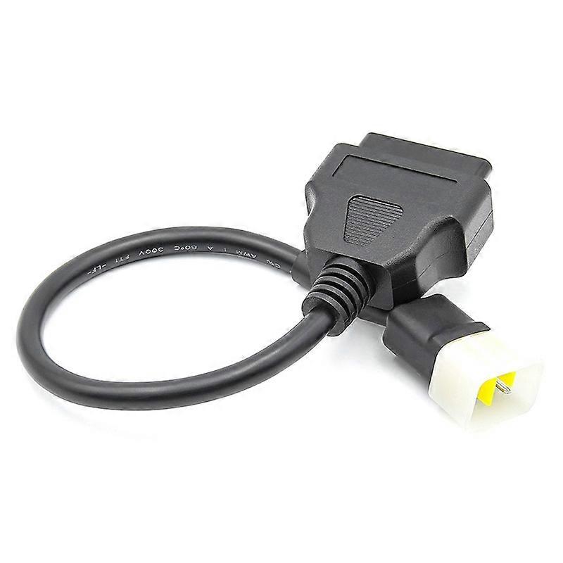 6 Pin to OBD 16 Pin Adaptor Cable Motorcycle Fault Detection Connector ...