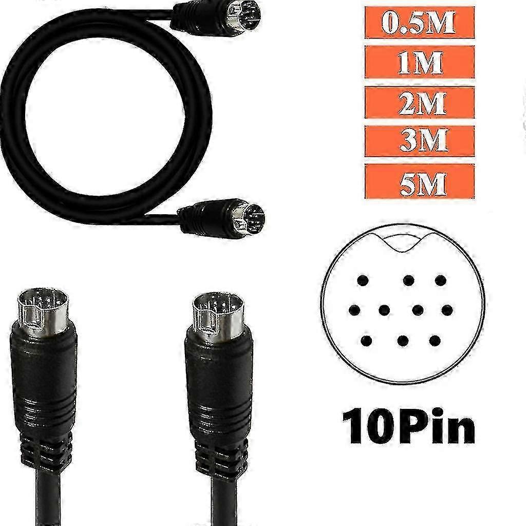 Mini DIN 10 Pin Male to Male Cable - Replacement 10 Pin Cable for Home ...
