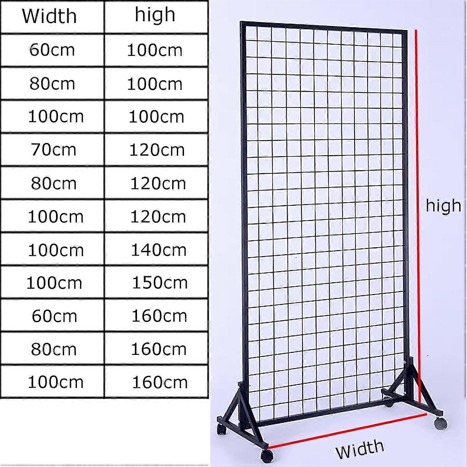 Grid Wall Panel Display Stand with Wheels, Movable Wire Grid Tower for ...