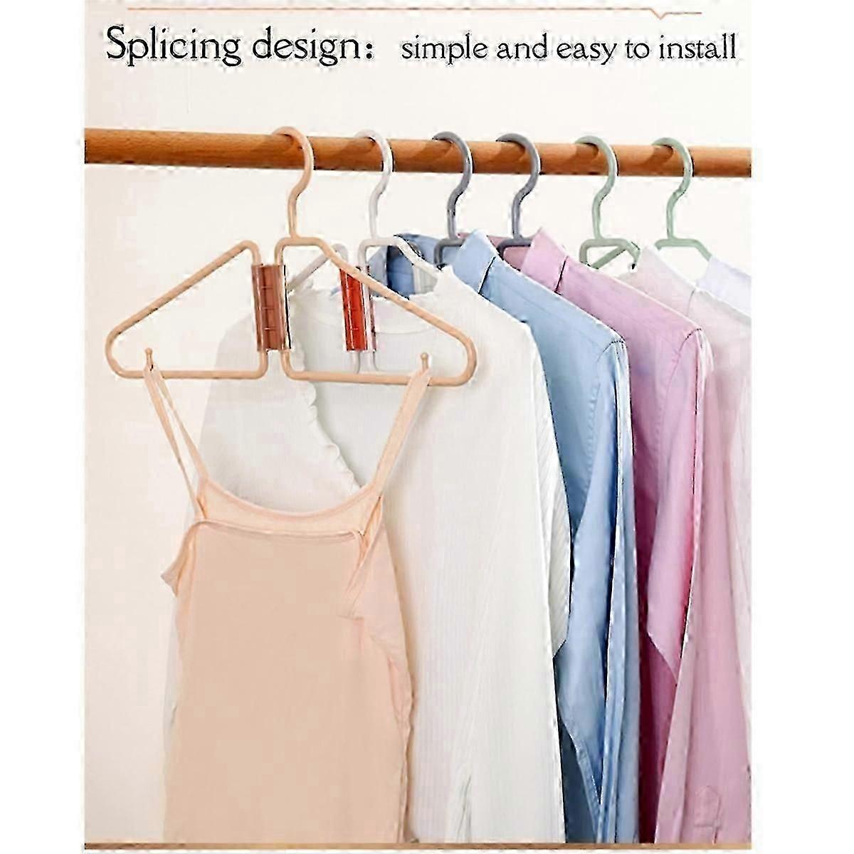 8Pcs Foldable Hangers, Plastic Foldable Hangers, Portable Folding ...