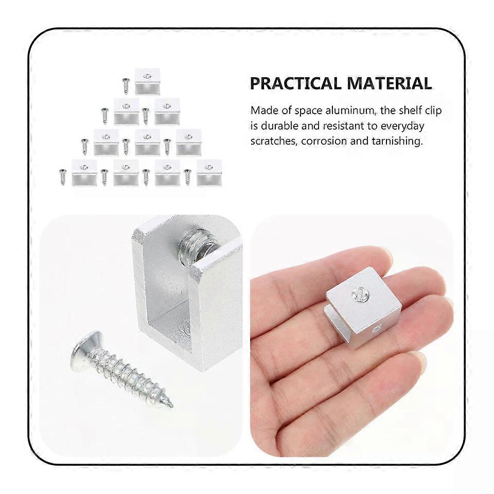 Glass Sandwich Panel Bracket, 10 Pcs Wall Floating Bathroom Clamp Shelf ...