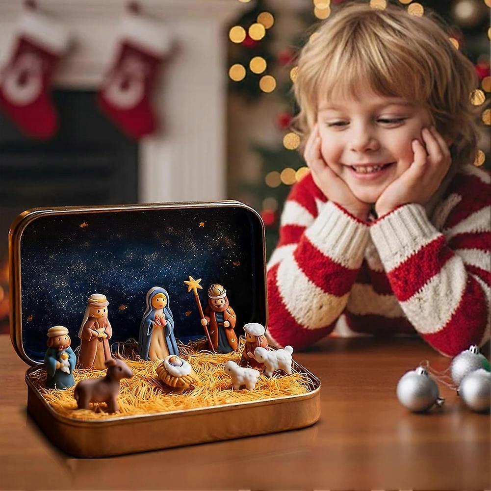 Sturdy Mini Holy Family-Nativity Scene Meaningful holiday Present ...