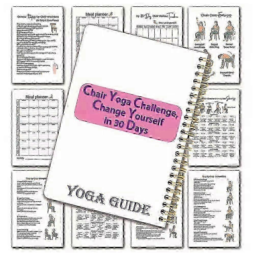 Chair Yoga for Seniors Over 60, Yoga Guide Notebook with 40+ Low-Impact ...