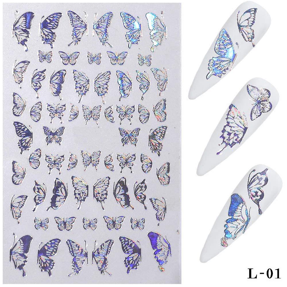 Butterfly Nail Art Adhesive Stickers Decals Nail Art Supplies 8sheets ...