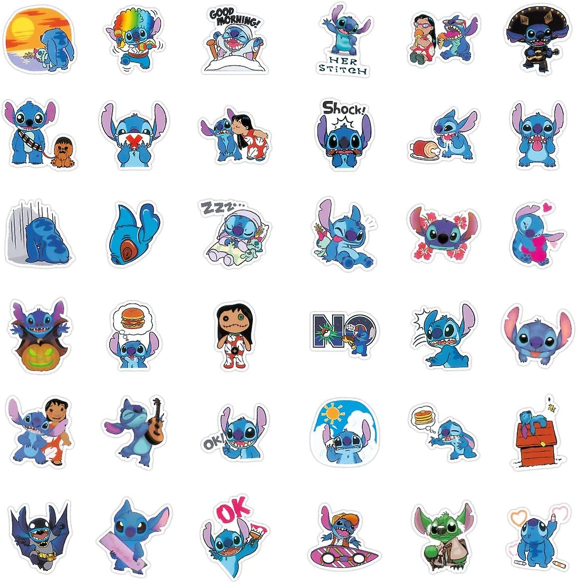 100 Pcs Stitch Stickers,lilo And Stitch Stickers For Water Bottles ...