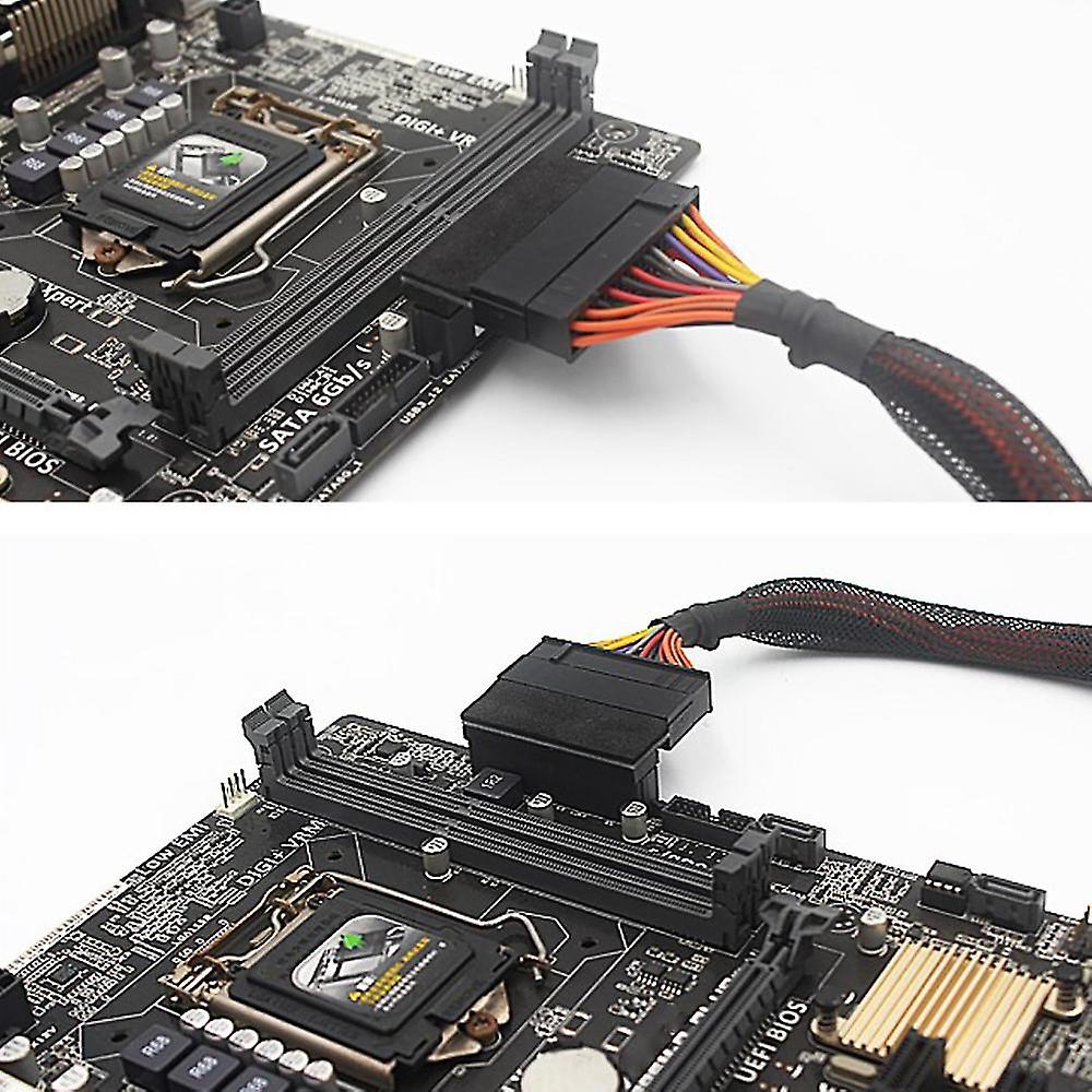 Motherboard Power Connector 24 Pin Turn 90 Degree Black Lossless ...