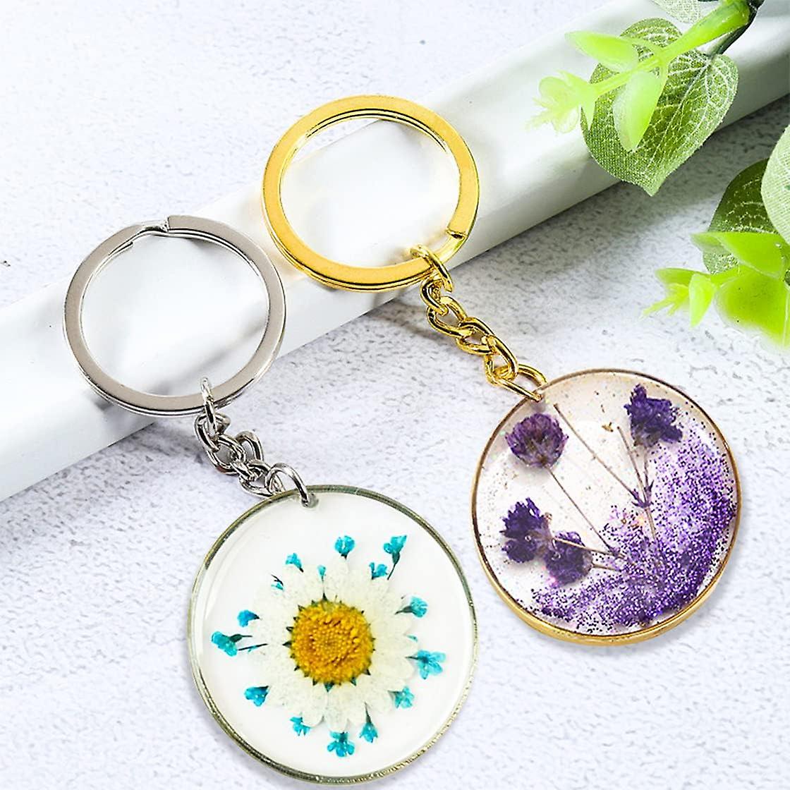 4pcs Silicone Keychain Moulds Large Round Resin Moulds Circle Epoxy ...