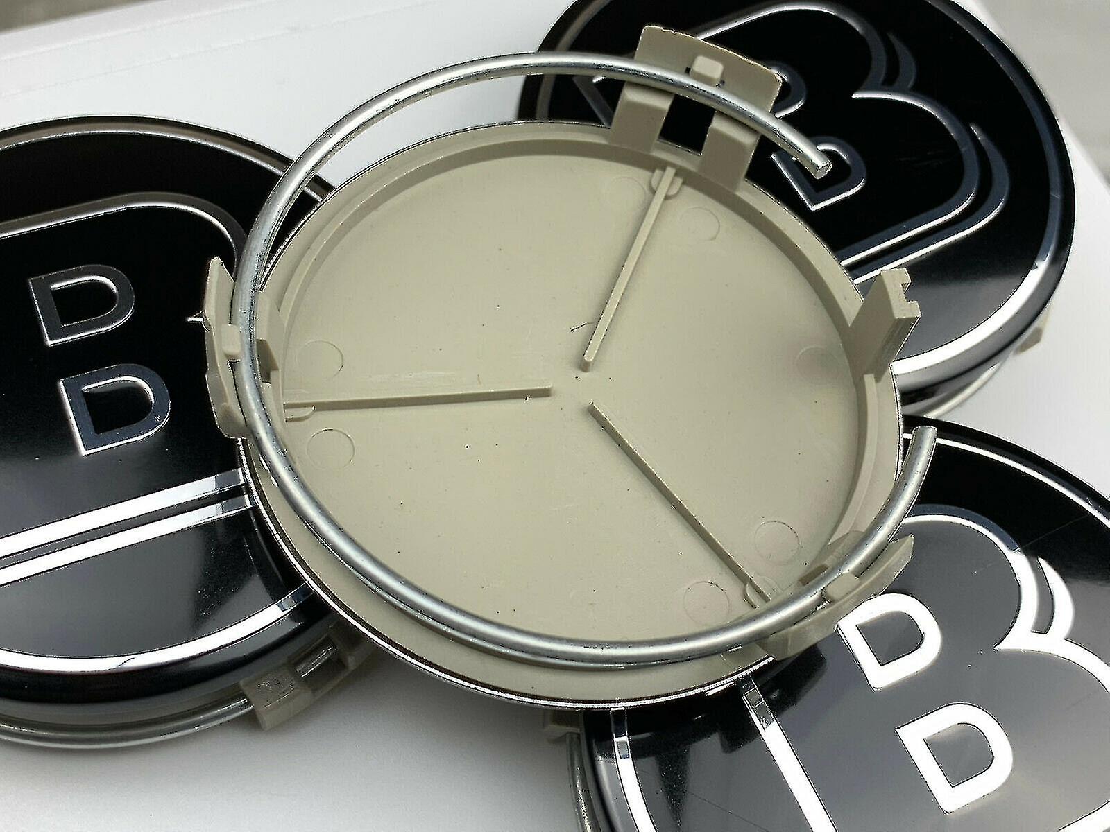 Set Of 4 Brabus Black Mercedes Benz Alloy Wheel Centre Caps 75mm Hub ...