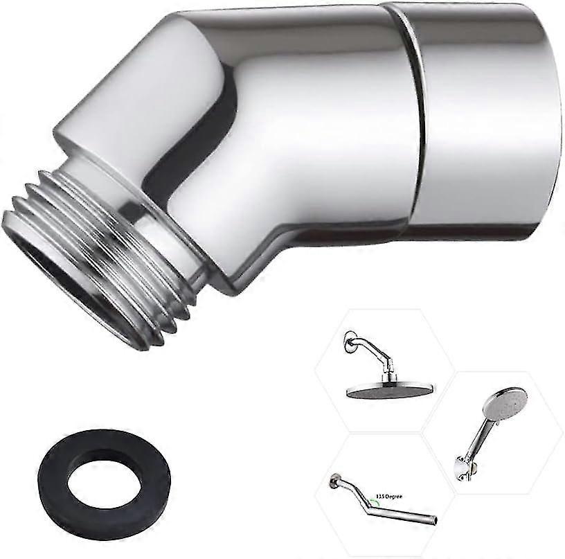 Hand Shower Adapter 135 Degree 1/2" Elbow Tilt Shower Head Adapter ...