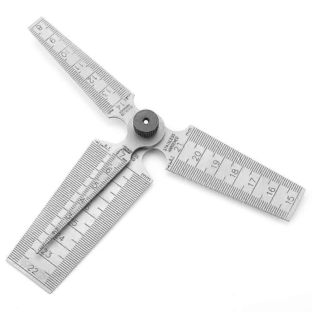 3 in 1 Gauge, Stainless Steel Welding Taper Feeler Gauge Rulers, Hole Inspection Tool Gaps ...