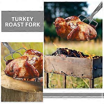 2pcs Turkey Lifter Forks Stainless Steel Poultry Lifters Roast Lifters ...
