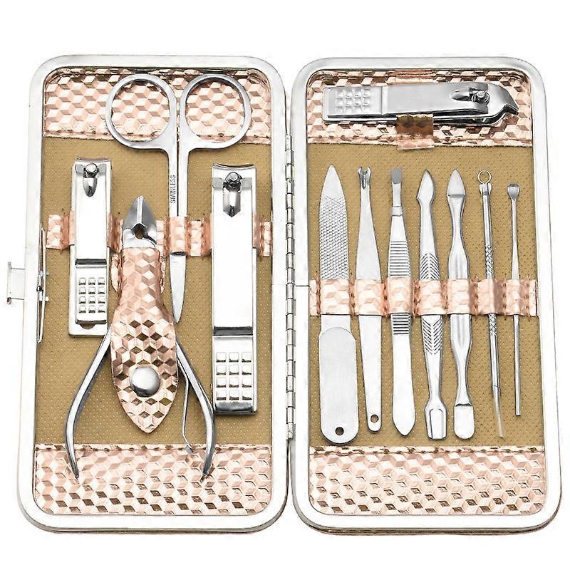 Professional Nail Care Kit Nail Beauty Kit with Travel Case (Rose Gold ...
