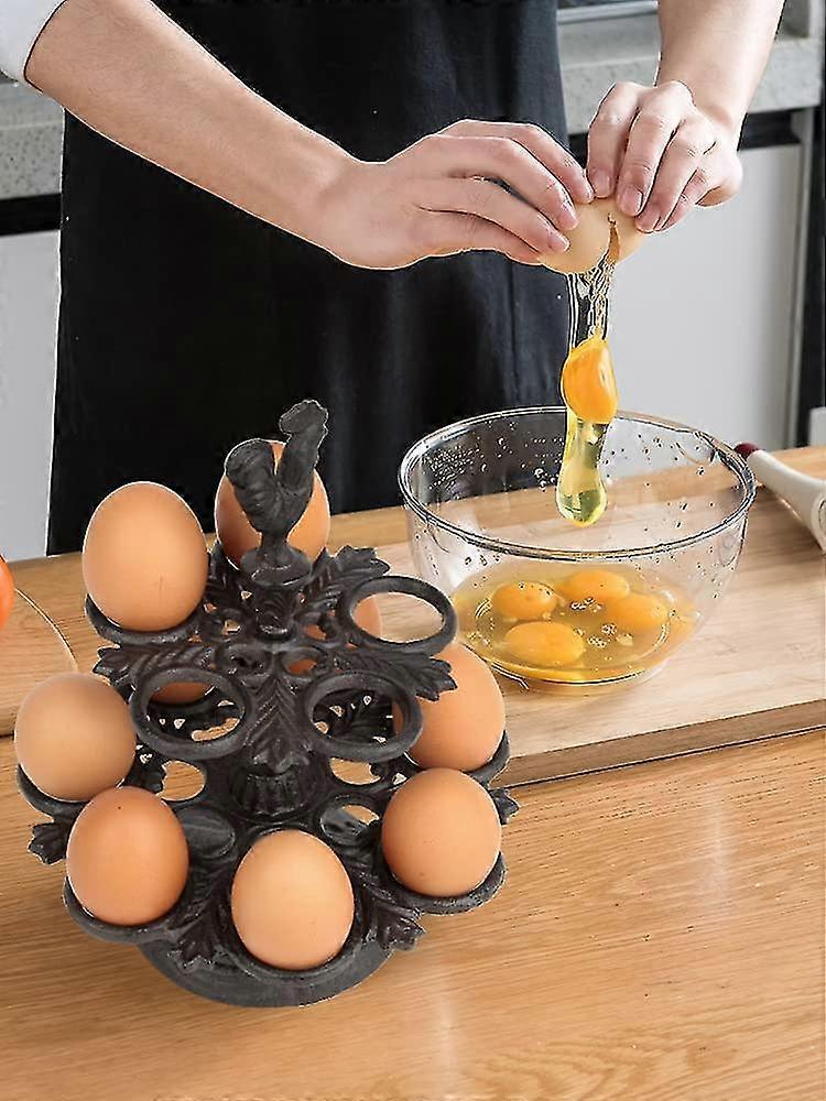 Antique Egg Rack Iron Egg Rack Male Egg Tray 12 Fresh Eggs Cast Iron ...
