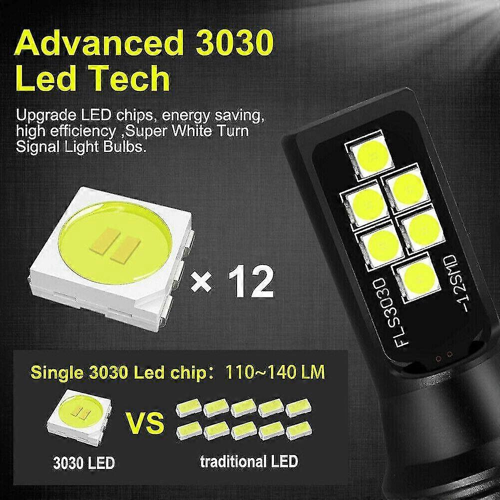 2X HB4 9006 LED Fog Light Bulb Advanced 3030 SMD Daytime Running DRL ...