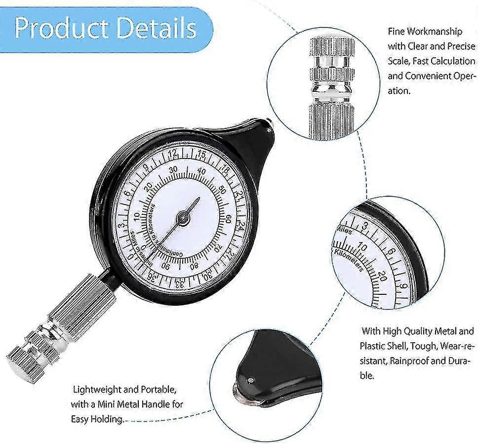 Outdoor Map Measurer, Portable Aluminium Alloy Mini Map Measurer Wheel ...