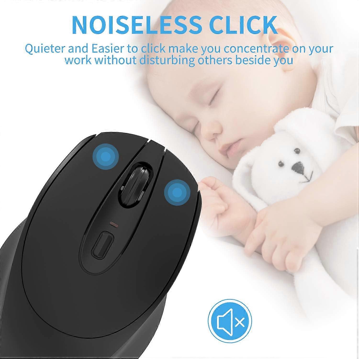 Wireless Mouse, 2.4G Ultra-thin Low-noise Wireless Mouse, Mouse with ...