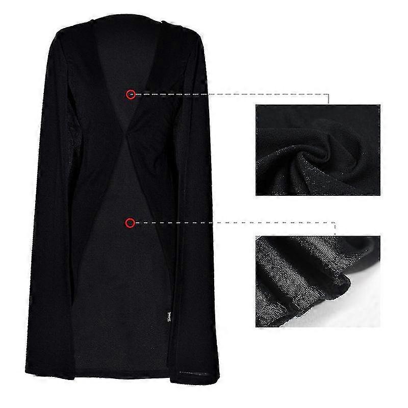 Women Casual Open Front Cape Cloak Trench Duster Coat Long | Fruugo UK