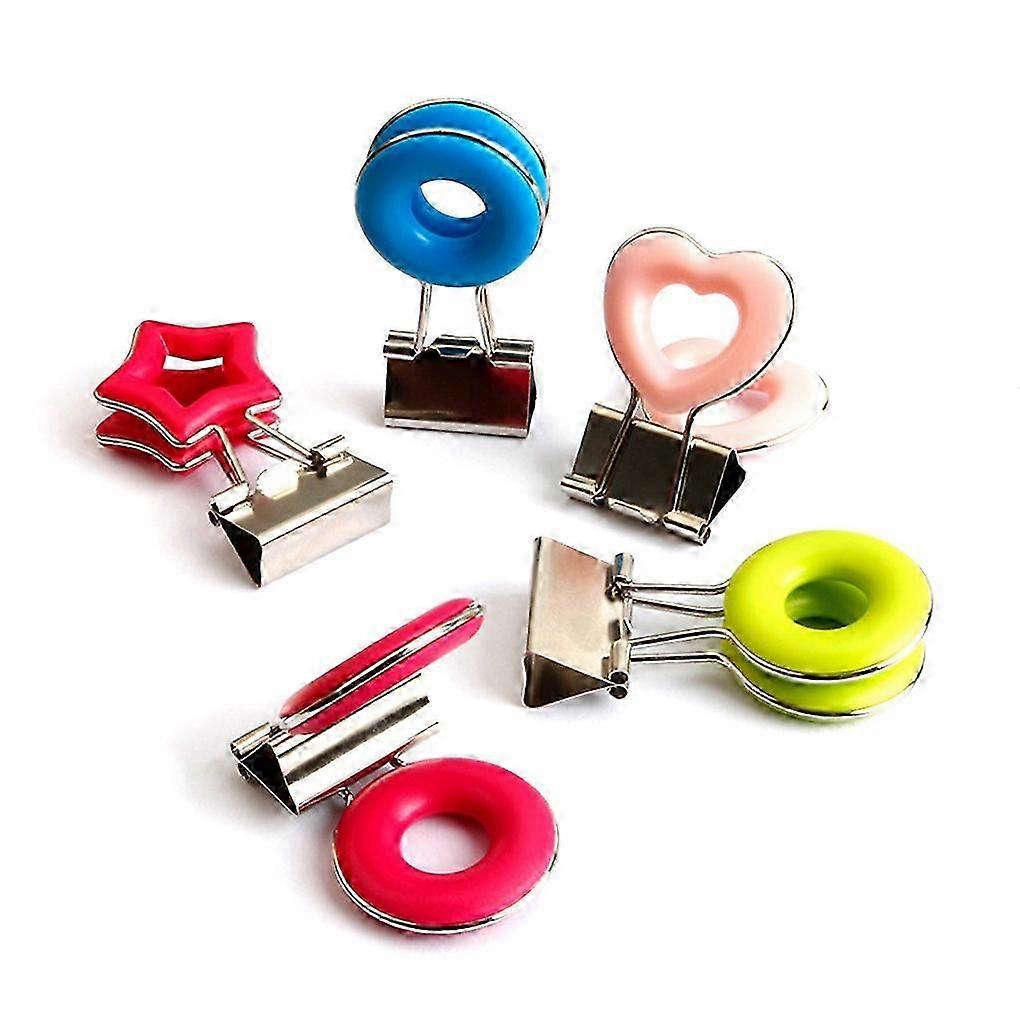 12 Pcs Binder Clips Paper Clamps 4 Colors Paper Binder Clip Long Tail ...
