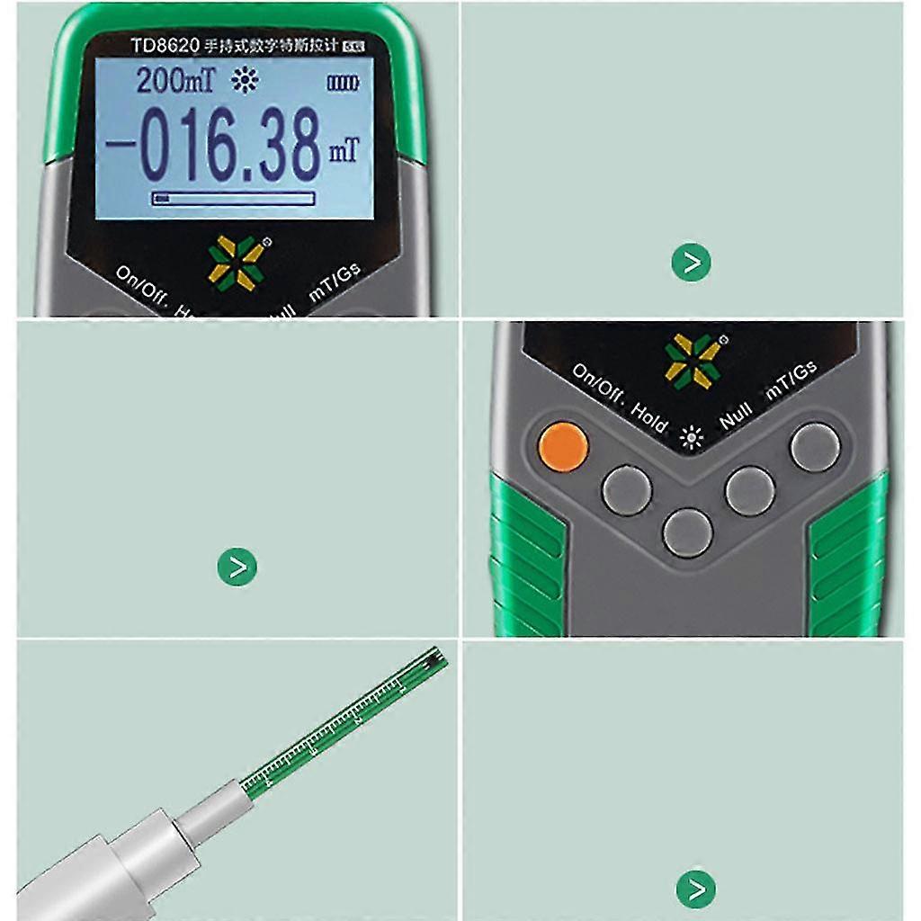 Gaussmeter Fluxmeter High Precision Surface Magnetic Field Tester Flux ...