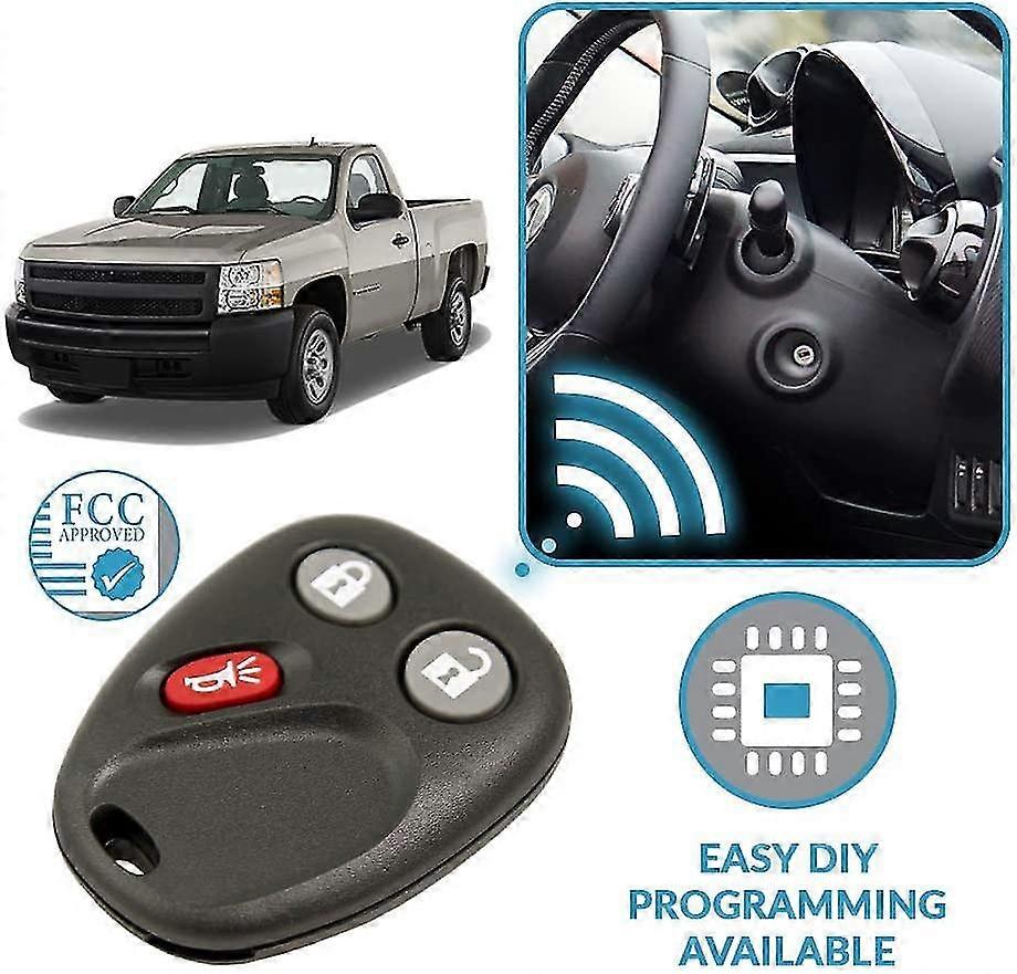 New Replacement Keyless Remote Car Key Fob for Select Silverado Tahoe ...