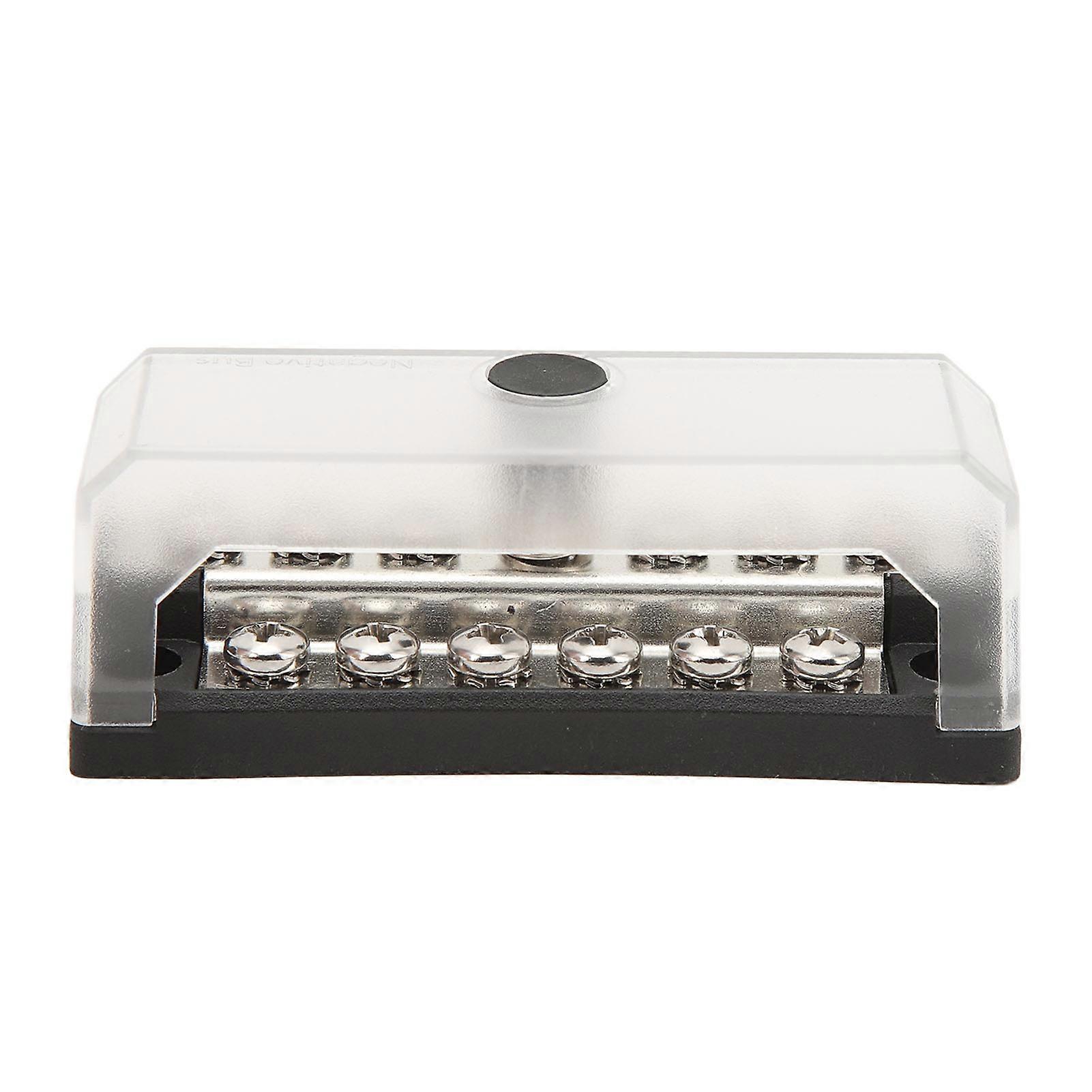 100A 32V 12 Terminal Power Distribution Block Terminal Bus Bar with Cover for 32V DC Trucks RVs ...