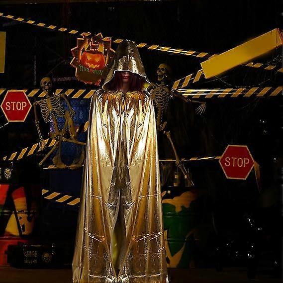 Cloak with Hood Halloween Wizard Hooded Cape Full Length Robe for Women ...