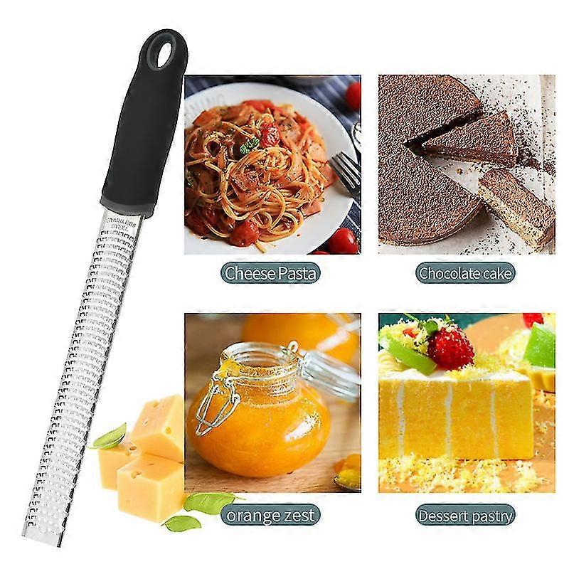 Microplane Zester Grater in Black Color for Citrus, Parmesan, Ginger ...