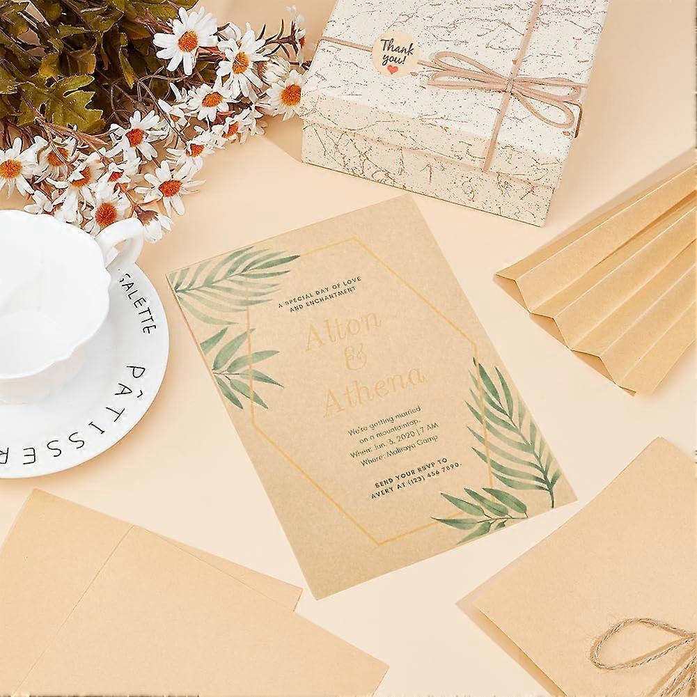 150 Sheets A5 Self-Adhesive Kraft Paper Brown Printable Sticker Kraft Full Sheet Label for Laser ...