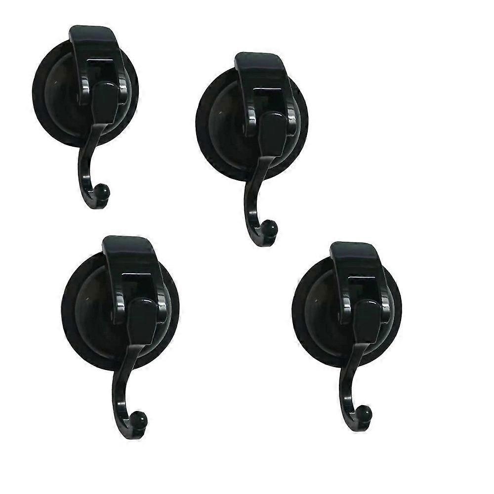 4 Pack Suction Hooksblack, Vacuum Suction Cup Hooks Powerful Push ...
