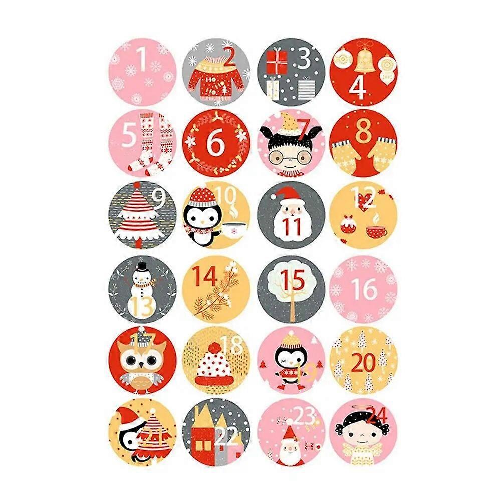 2023 Christmas Advent CalendarChristmas Advent Number Stickers 24 Days ...