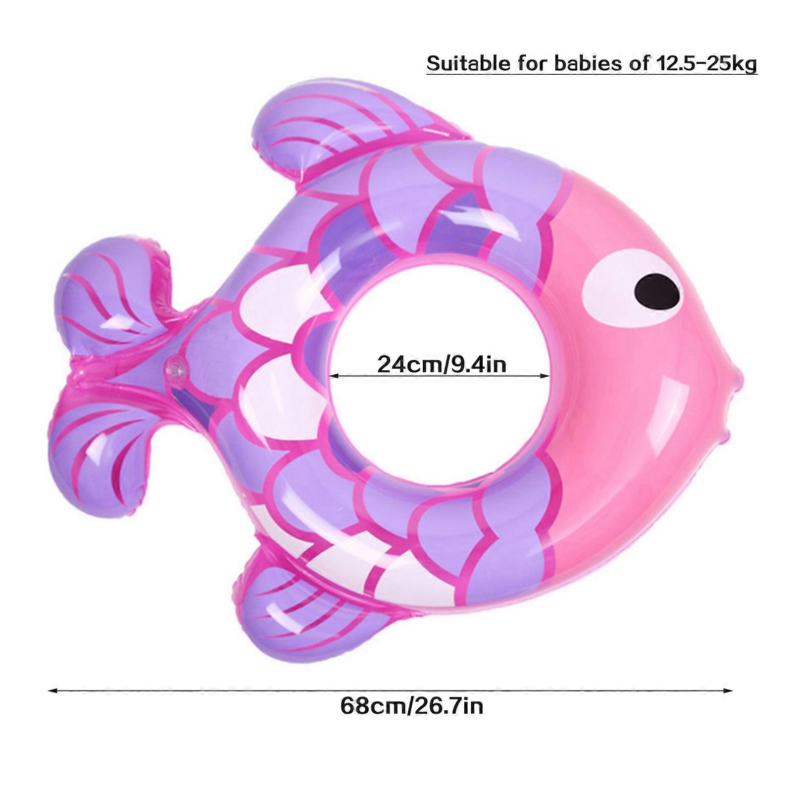 New Kids Rings Childrens Inflatable Swim Ring Cute Tropical Fish Shape ...