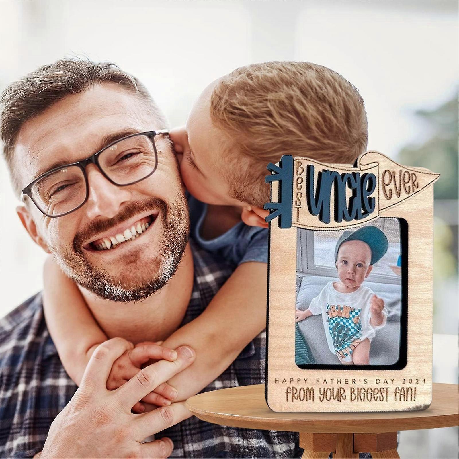 Best Dad Ever Photo Frame Car Visor Clip DIY Wooden Picture Frame ...