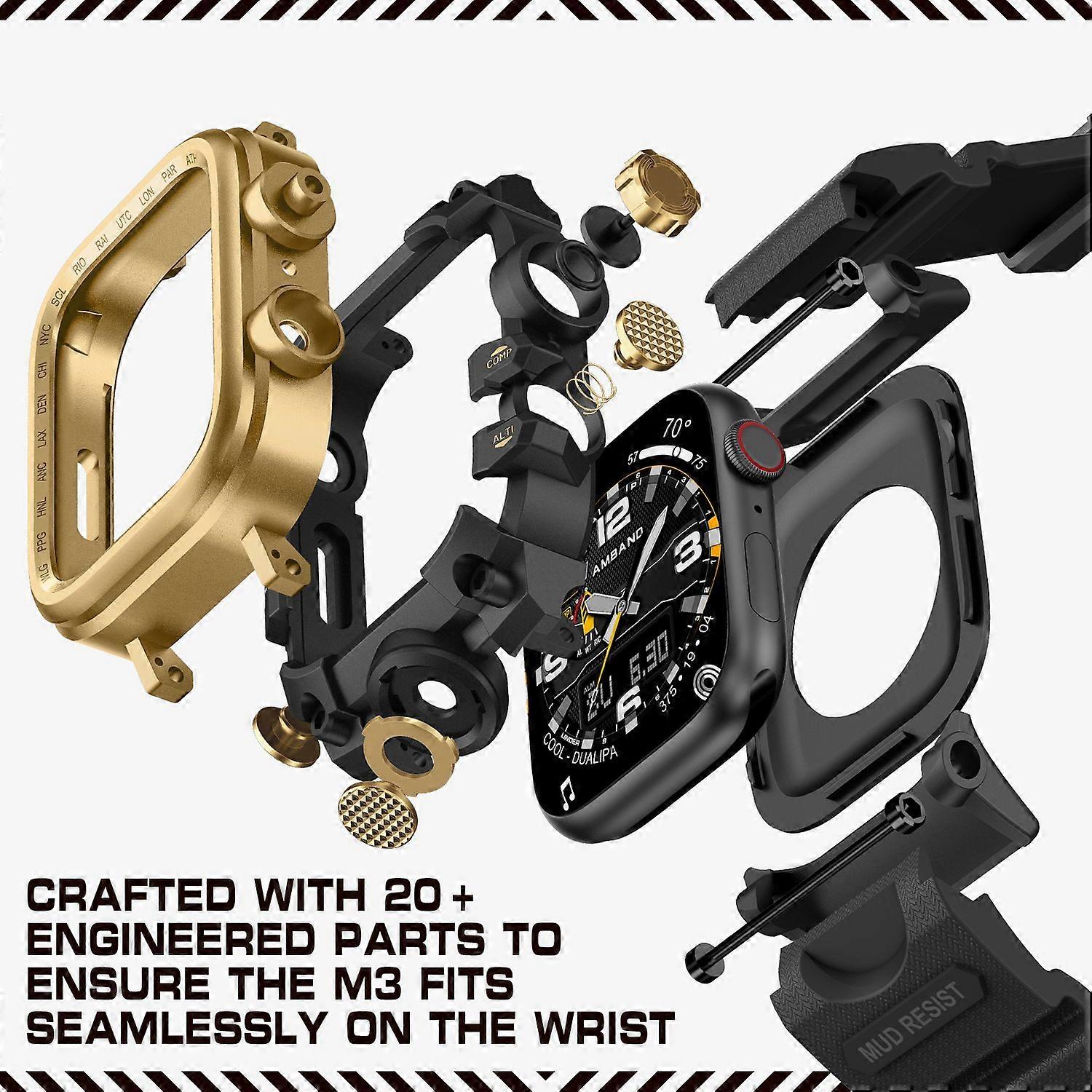 AMBAND For Apple Watch Ultra 49mm Bump Proof TPU Watch Strap with ...