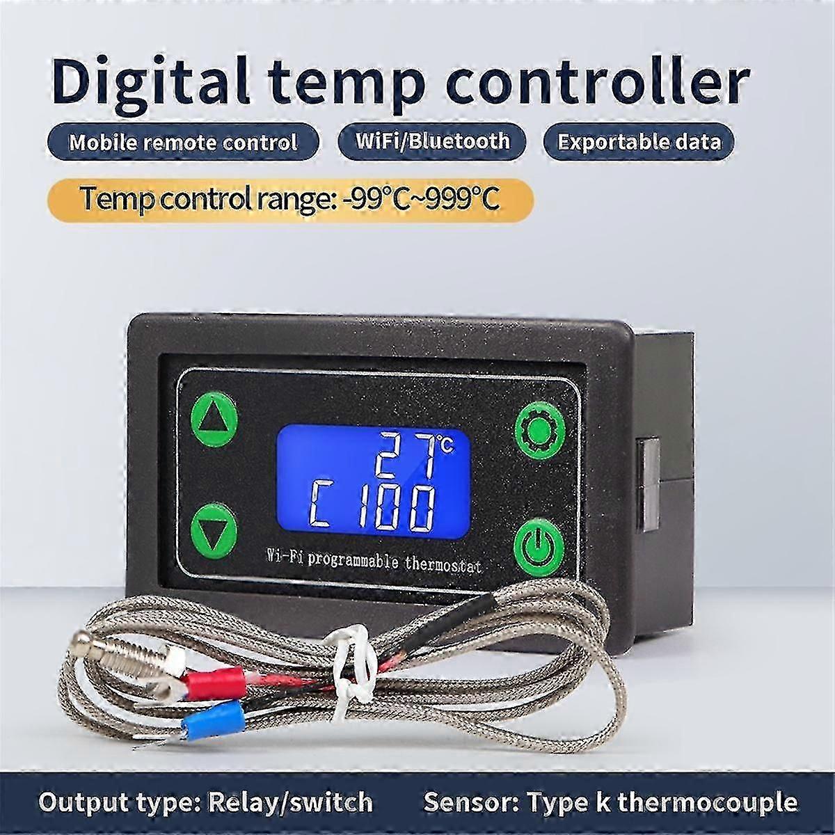 Tuya Wifi High Temperature Controller Digital Programmable Thermostat K ...