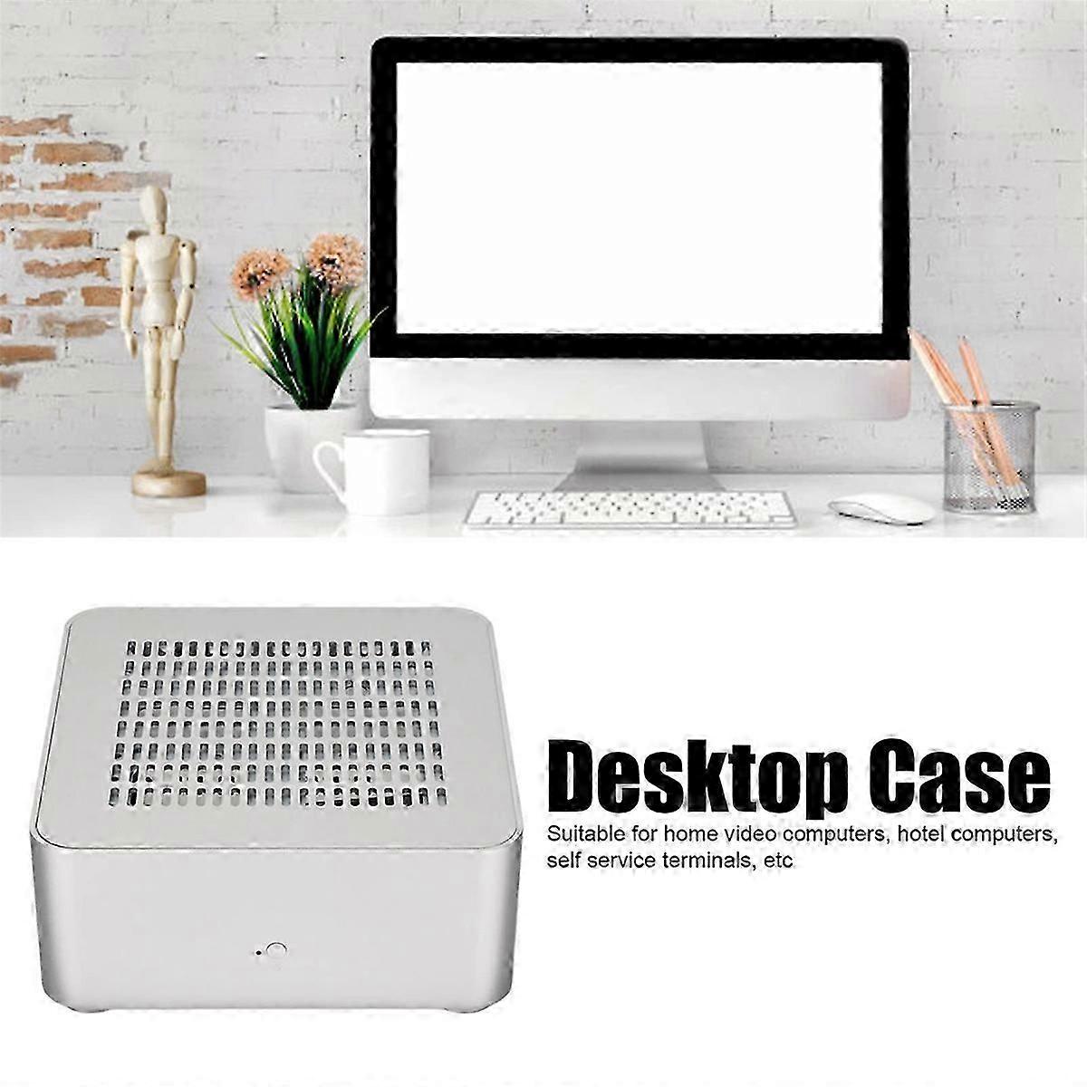 Aluminum Chassis Small Desktop Computer Case Psu Htpc Mini-itx Pc Case ...