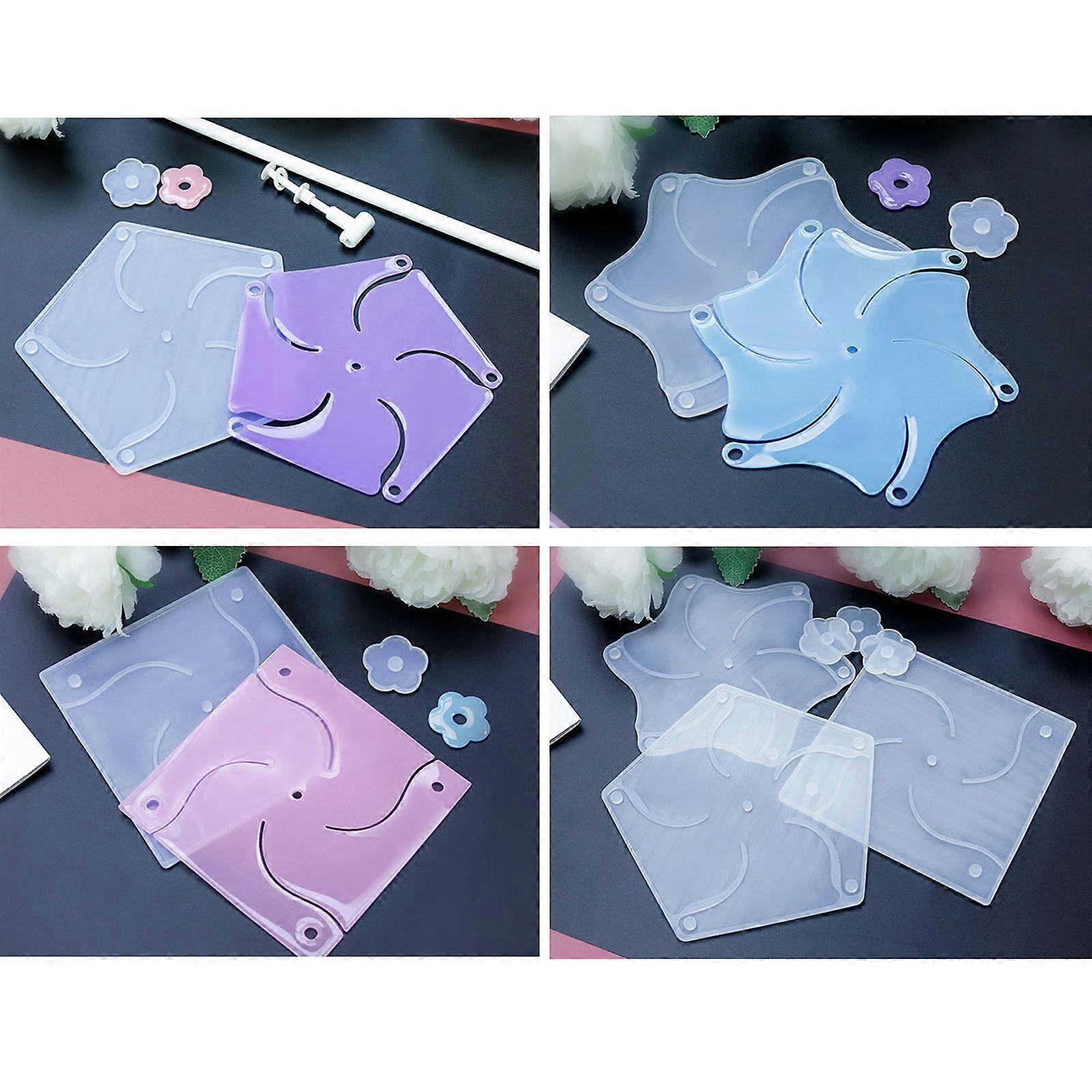 Rotary Windmill Resin Molds Silicone Kit Bundle Pinwheel Molds for ...