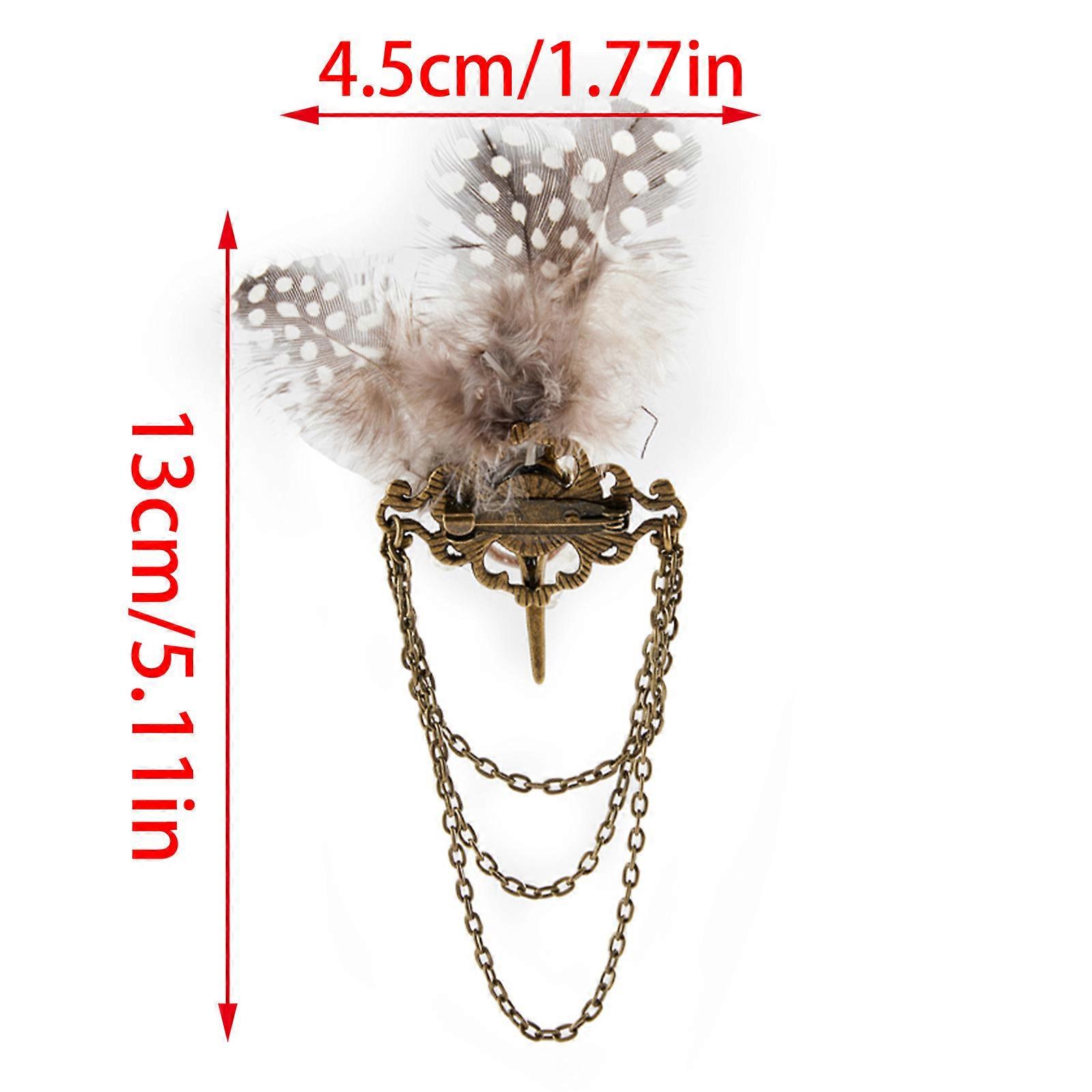 Steampunk Chest Pin/Brooch for Girl Costume Styling Dangle Chain ...