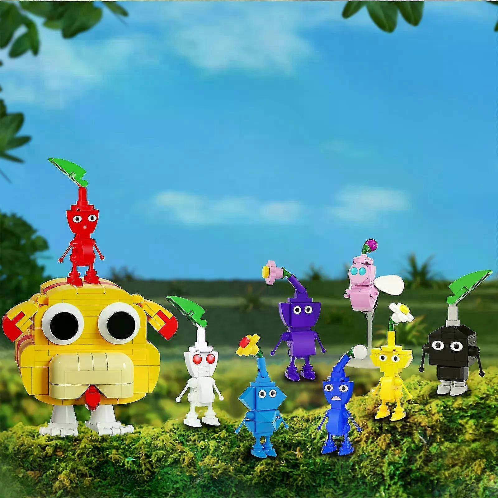 9-in-1 Moc 411 Building Block Set with Pikmin 9 Characters Multicolored ...