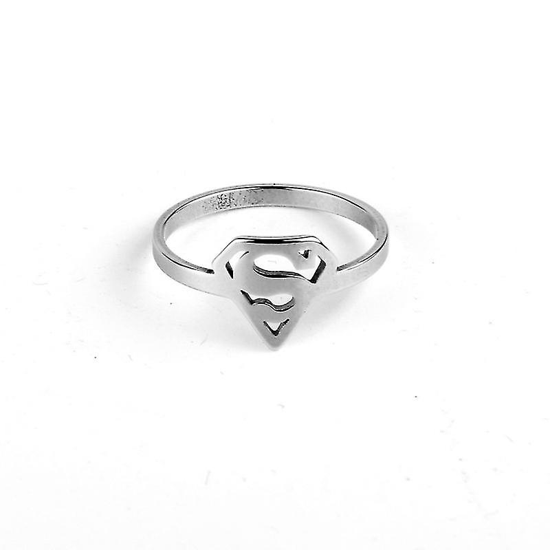 Superman Logo S Hollow Pattern Stainless Steel Ring Nightclub ...
