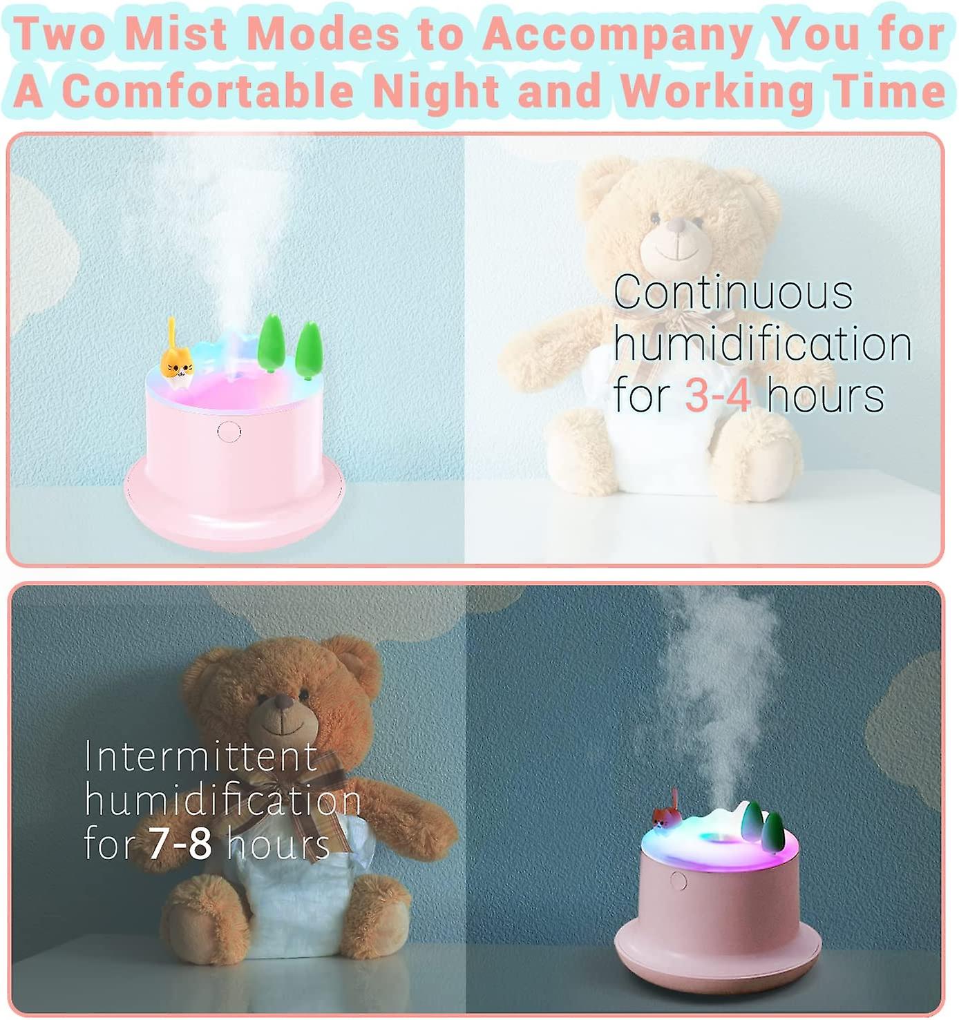 Small Humidifier, Cute Humidifier, Baby Humidifier With Colorful Lights ...