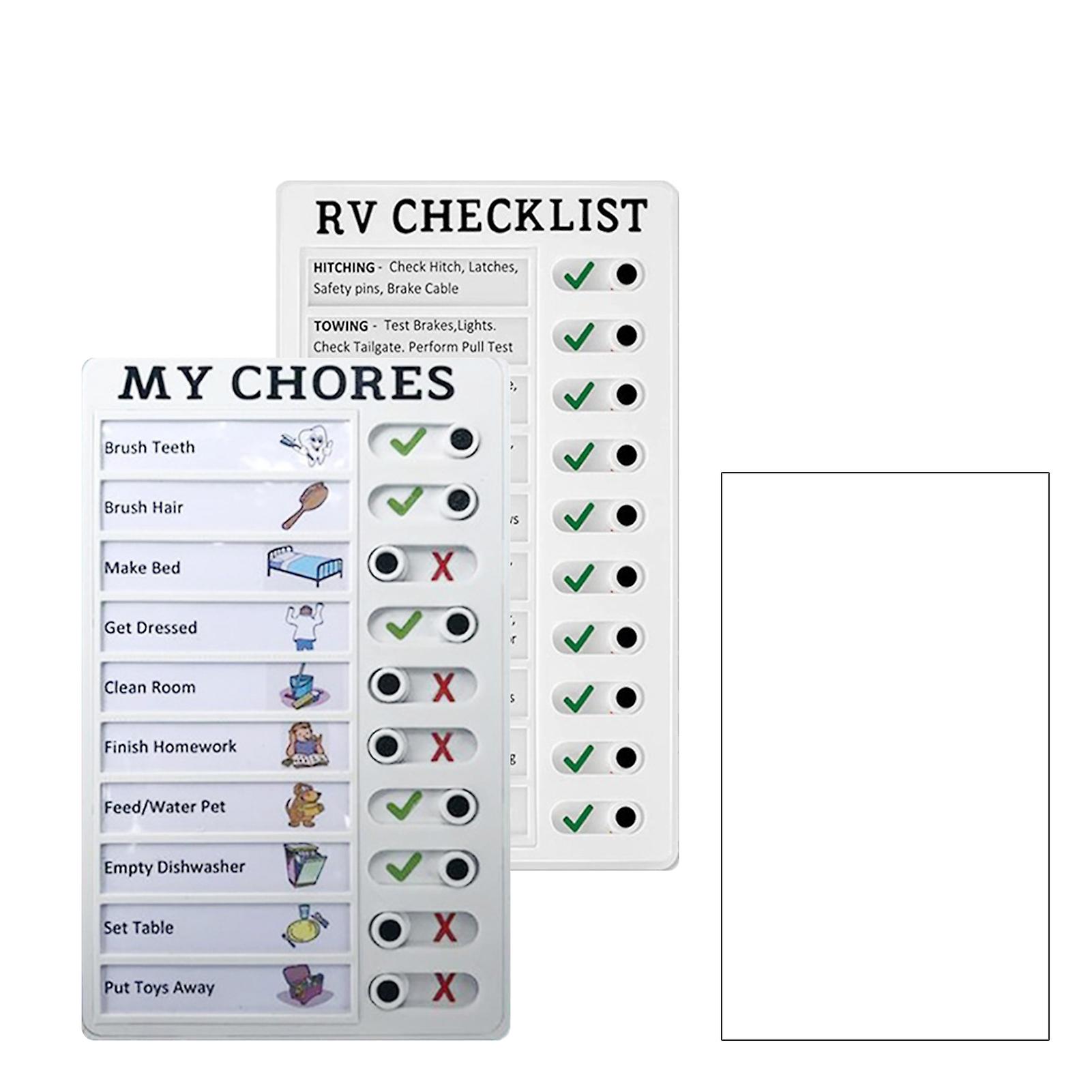 Chore Chart for Kids Sliding Routine Chart Reusable To Do List RV ...