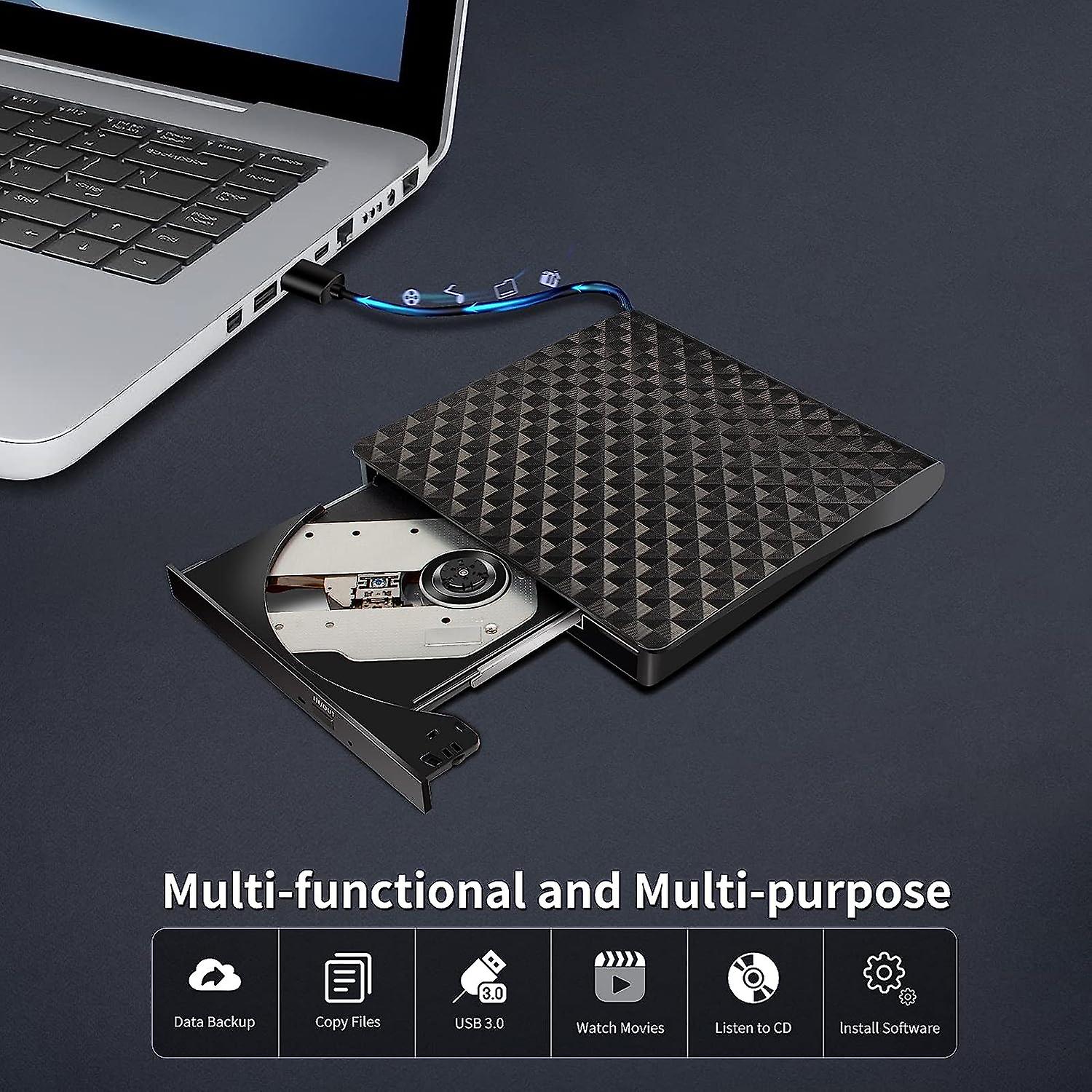 External Dvd Drive, Usb 3.0 Cd/dvd +/dvd Player Portable, Disk Cd Rom ...