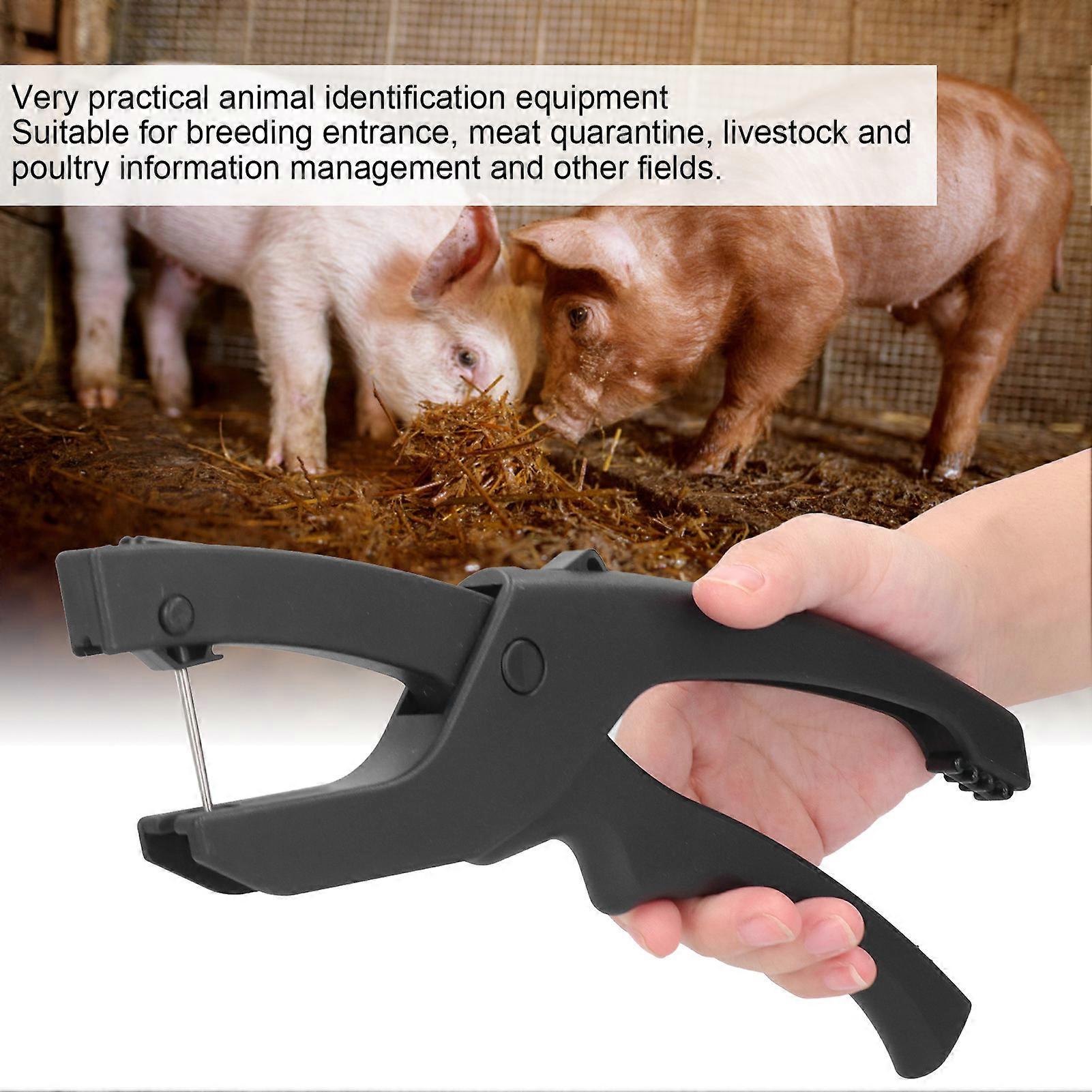 Poultry Ear Tag Applicator Plier Equipment Livestock Marking Tagger ...