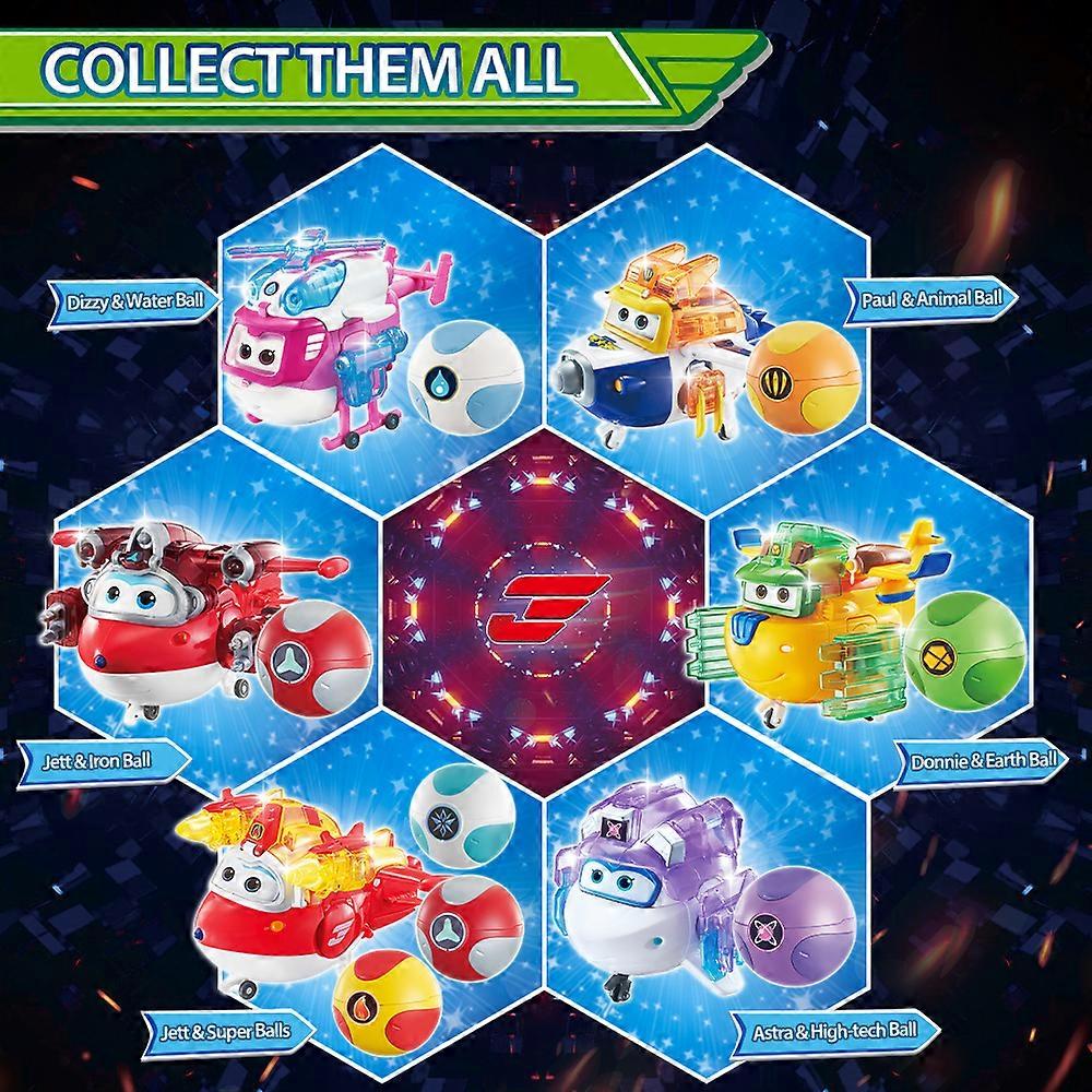 S6 5 Inches Transforming Dizzy & Ball - Water Power Robots Deformation To Airplane Action ...