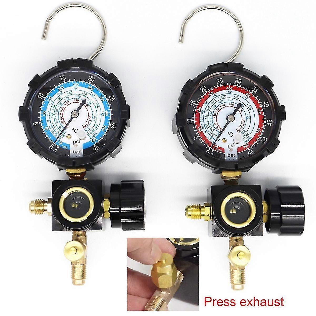 High Side Pressure Gauge R410A R22 R404A Single Manifold Gauge with ...